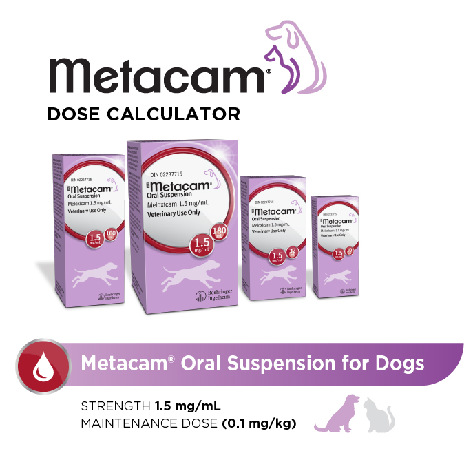 Metacam Dose Calculator Oral Suspension Dogs - PetlifeCA